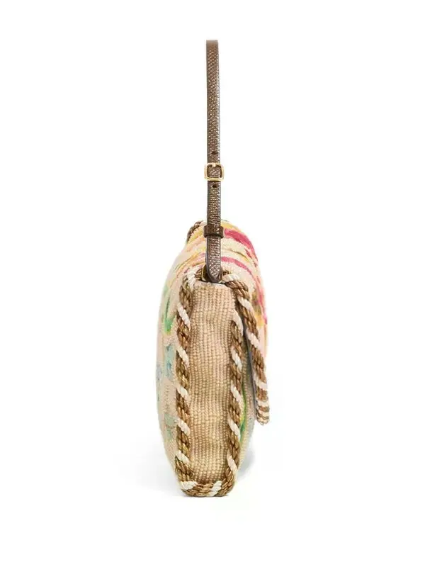 Valentino Garavani Embroidered Shoulder Bag - Neutrals
