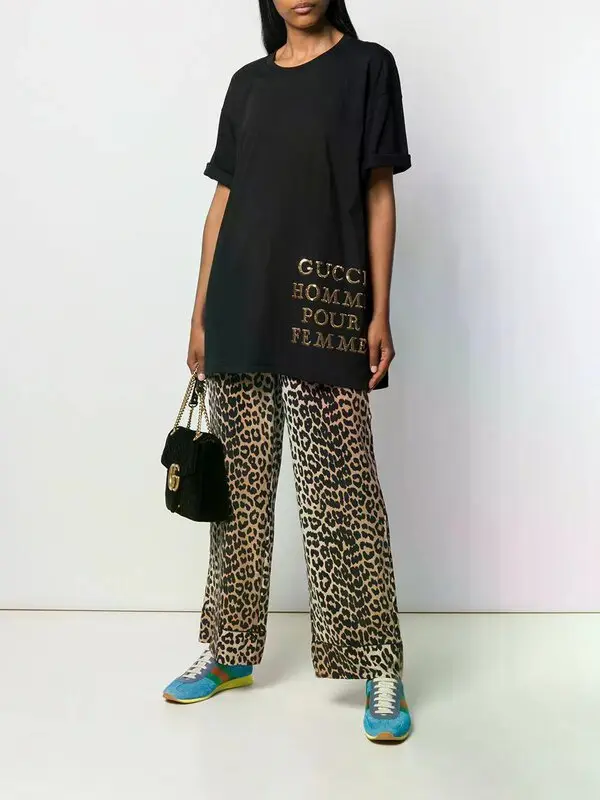 Gucci Oversized Sequin Detail T-shirt - Black