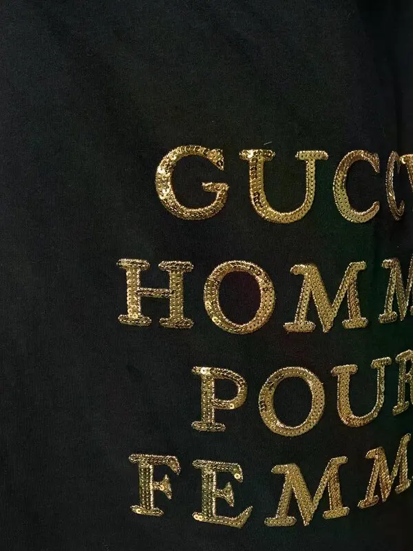 Gucci Oversized Sequin Detail T-shirt - Black