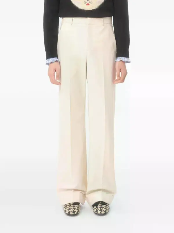 Valentino Garavani Cuffed Cotton Canvas Pants