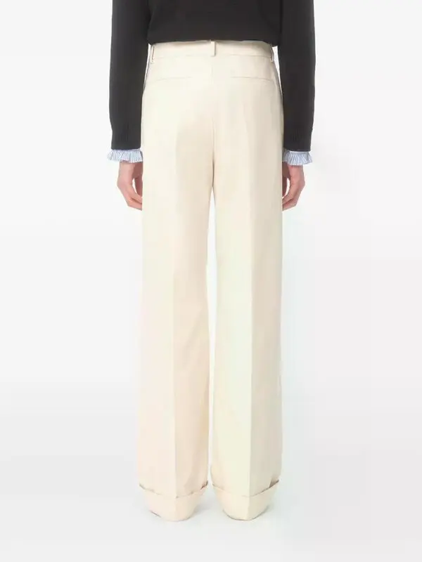 Valentino Garavani Cuffed Cotton Canvas Pants