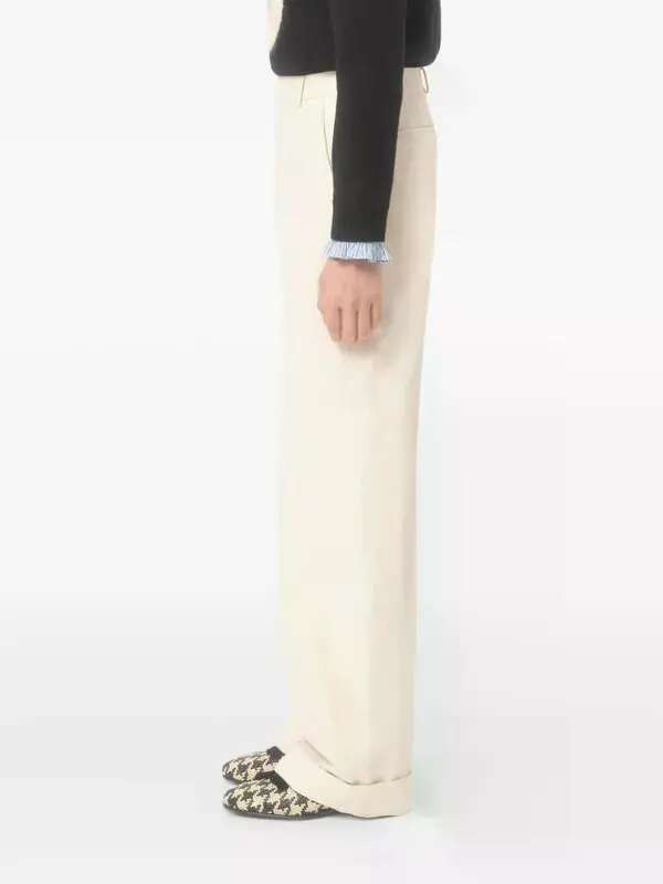 Valentino Garavani Cuffed Cotton Canvas Pants