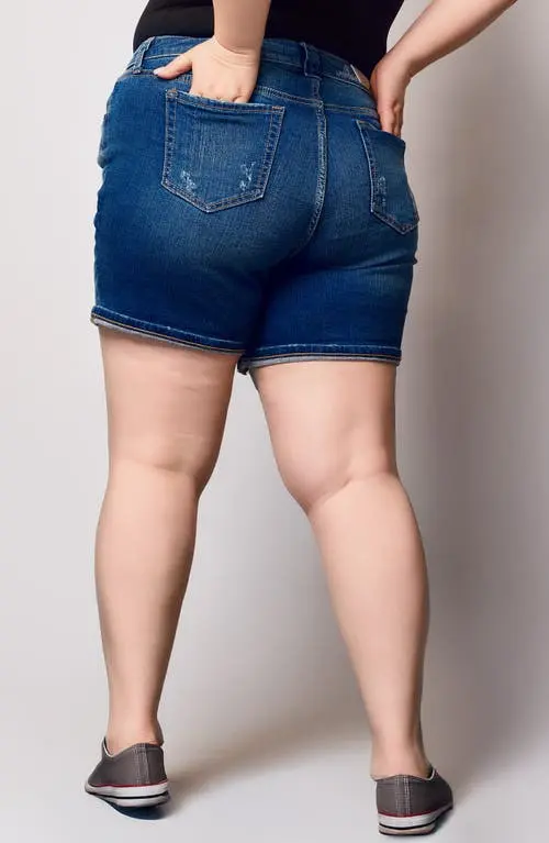 SLINK JEANS Mid-rise Denim Shorts