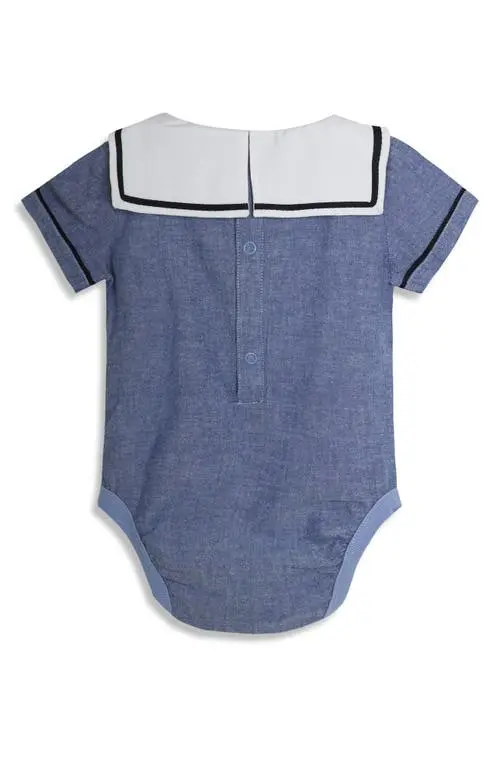 JOJO MAMAN BEBE Sailor Collar Bodysuit And Pull-on Shorts Set