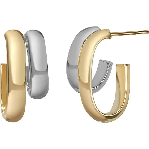 Bony Levy 14k Gold Hoop Earrings - 14k White/yellow Gold