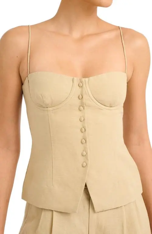 Onia Air Linen Underwire Corset Top
