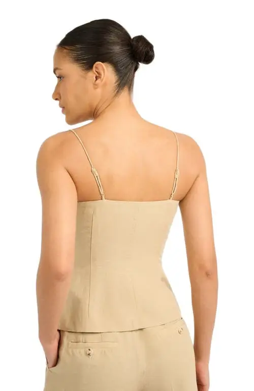 Onia Air Linen Underwire Corset Top