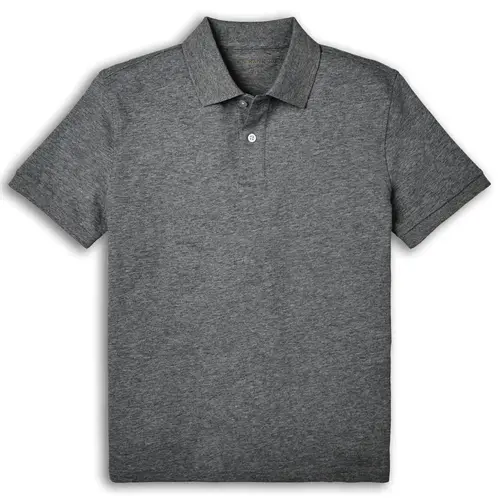 PETER MANNING NYC James Polo Shirt - Heather Charcoal