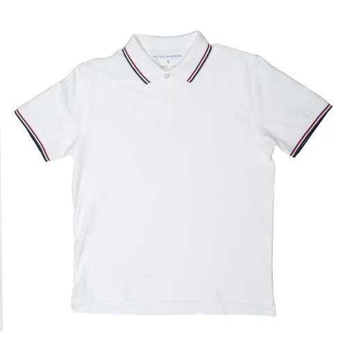 PETER MANNING NYC James Polo Shirt - White Tipped