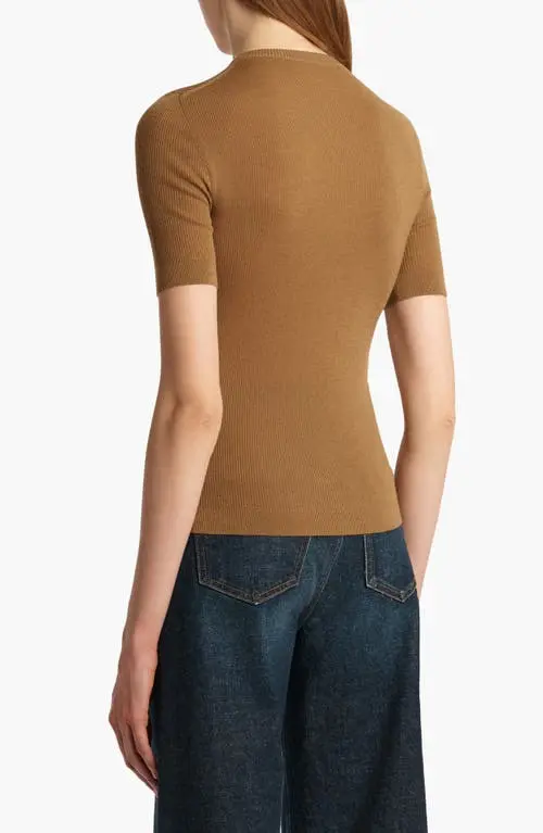Khaite Celina Merino Wool Blend Rib Sweater - Maple