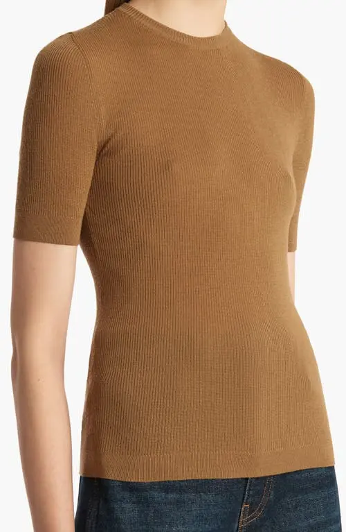 Khaite Celina Merino Wool Blend Rib Sweater - Maple