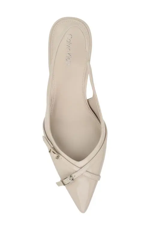 Calvin Klein Pointed Toe Slingback Pumps - Ivory