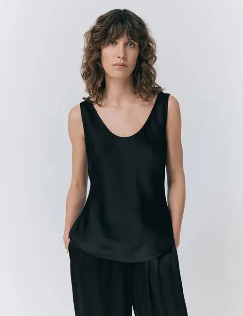 GHOST LONDON Margot Satin Top