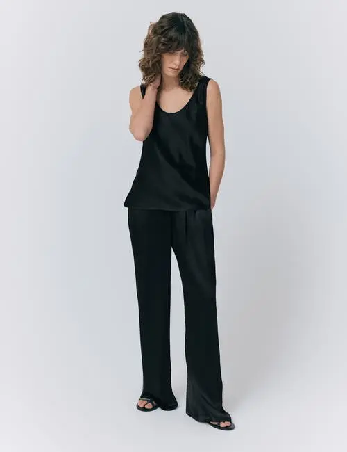 GHOST LONDON Margot Satin Top