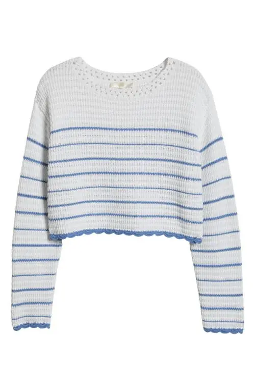 LoveShackFancy Shore Crop Cotton Sweater