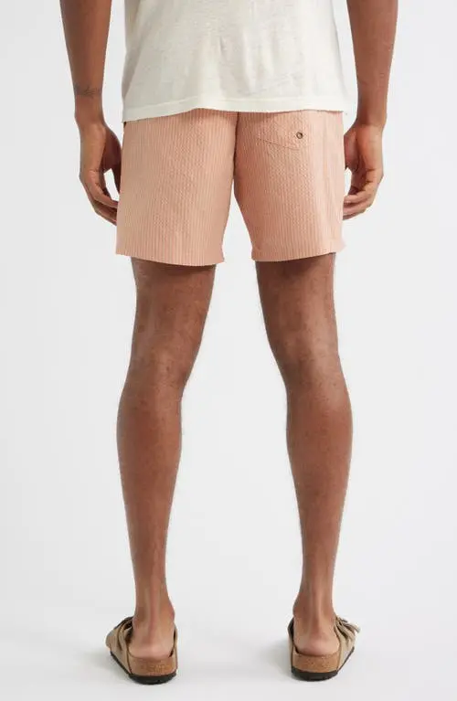 Rvca Exotica Stripe Seersucker Drawstring Shorts