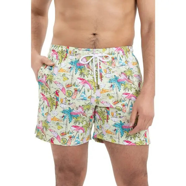 Kenny Flowers Printed Swim Trunks - Green