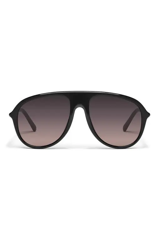 Quay Aviator Sunglasses - Black/ Smoke Taupe