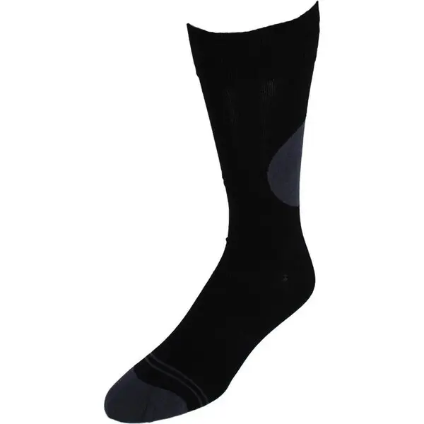 DEAD SOXY Circle Patch Mid-calf Dress Socks - Black