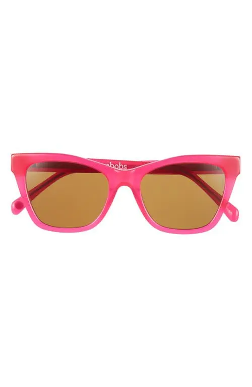 Eyebobs Kitten Around 50mm Polarized Cat Eye Reader Sunglasses - Hot Pink Front And Temples