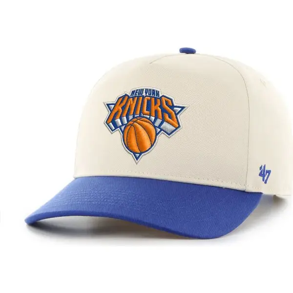 '47 Blue New York Knicks Roscoe Hitch Adjustable Hat - Cream