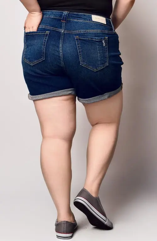 SLINK JEANS Cuffed Denim Shorts