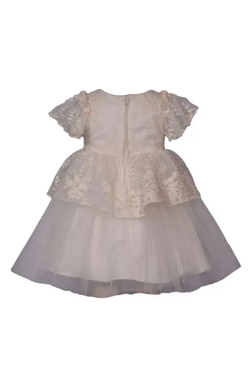 Iris & Ivy Embroidered Peplum Party Dress - Ivory | Editorialist