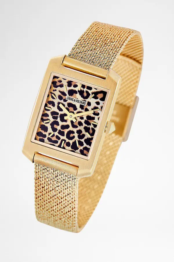 Zadig&Voltaire Leopard Printed Timeline Watch