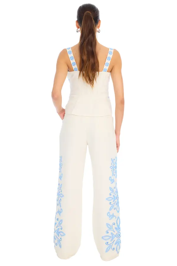 Allison Audrey Embroidered Pant