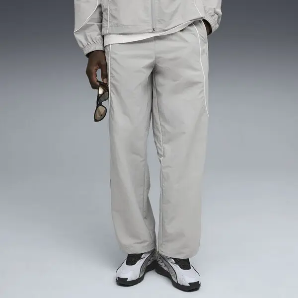 PUMA Tech-x Relaxed Track Pants - Gray Echo- White