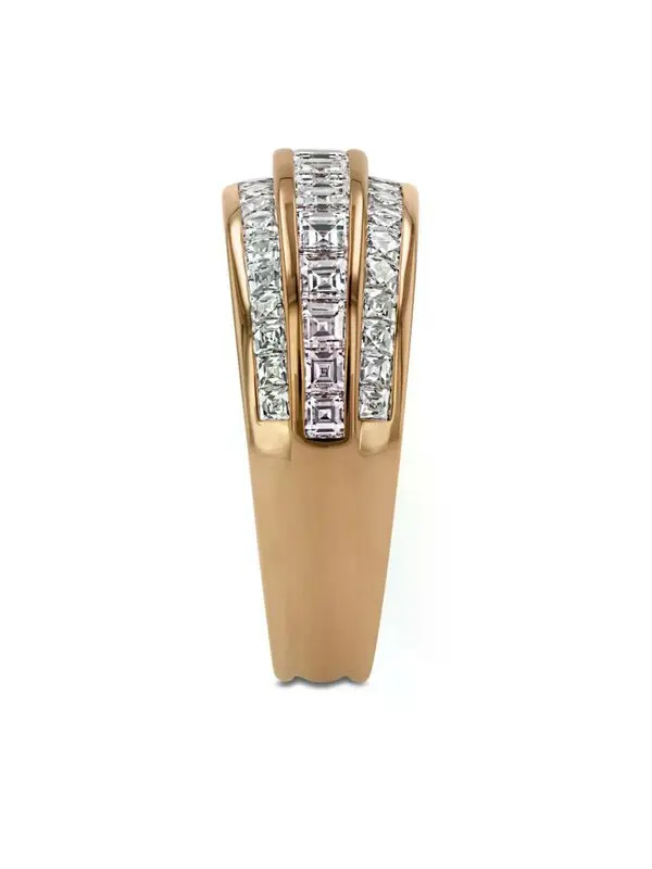 PRAGNELL 18kt Rose Gold Manhattan Diamond Ring - Pink