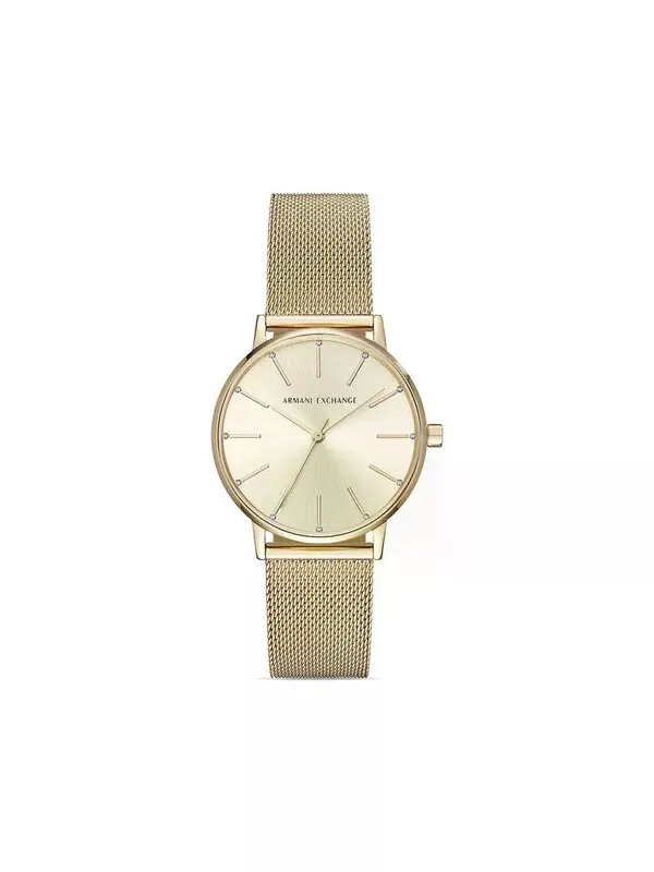 Armani Exchange Round Face 36mm Watch - Gold