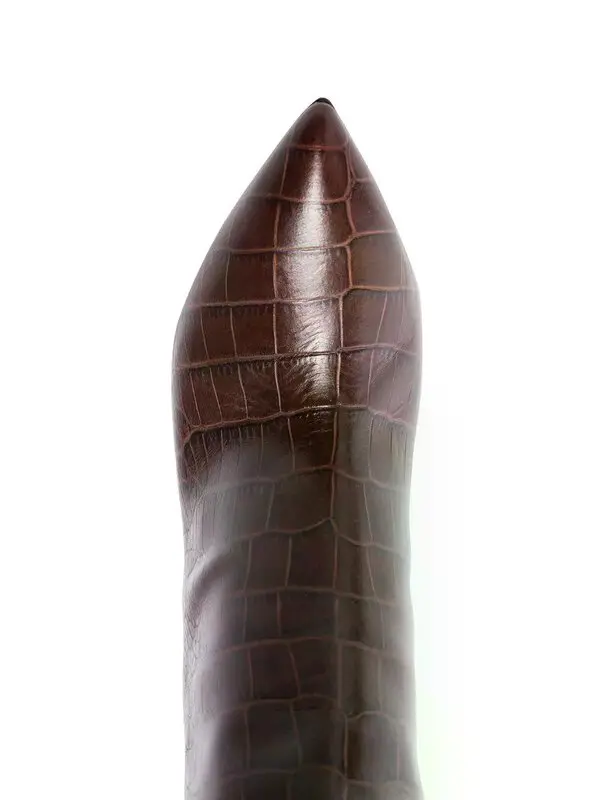 Paris Texas 115mm Crocodile-effect Knee Boots