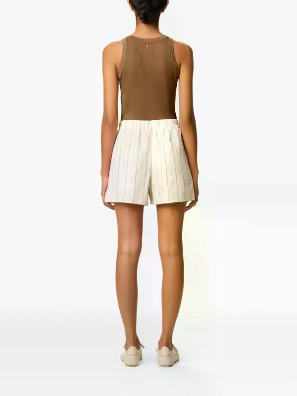 AMI Paris Striped Shorts - Neutrals