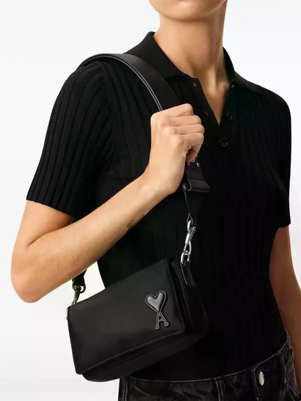 AMI Paris Marcel Shoulder Bag - Black