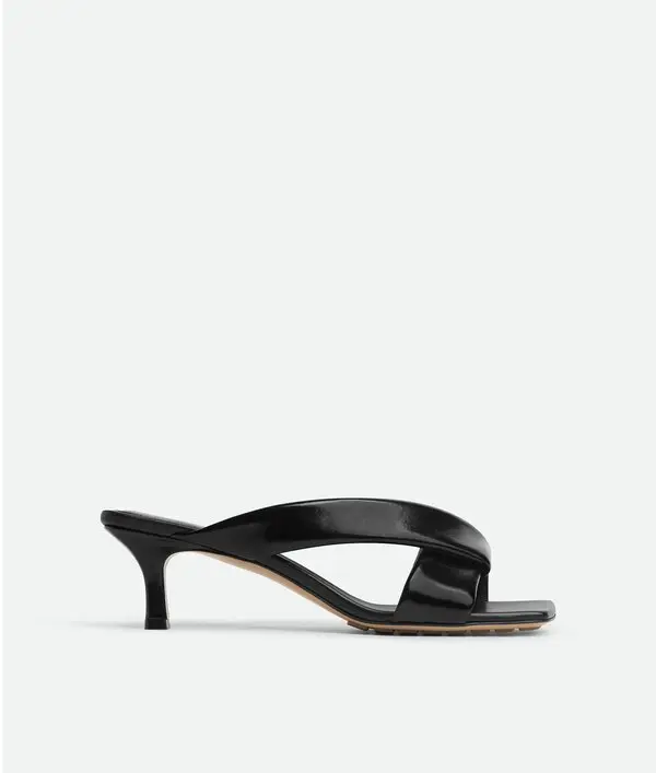 Bottega Veneta Riva Kitten-heel Mule - Black