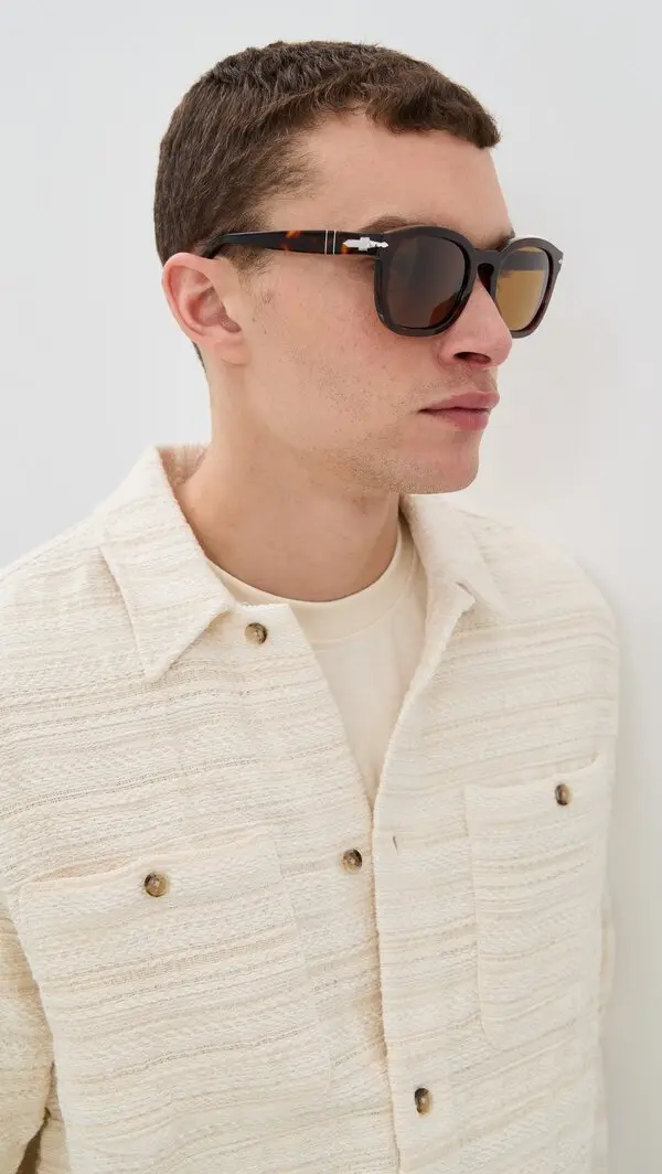Persol Acetate Sunglasses With Tortoise Pattern - Havana