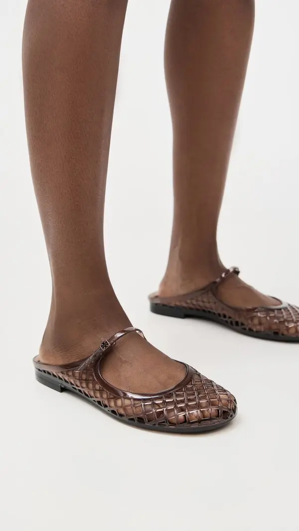 Tory Burch Mary Jane Jelly Flats - Cocoa