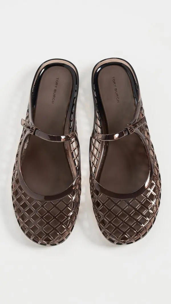 Tory Burch Mary Jane Jelly Flats - Cocoa