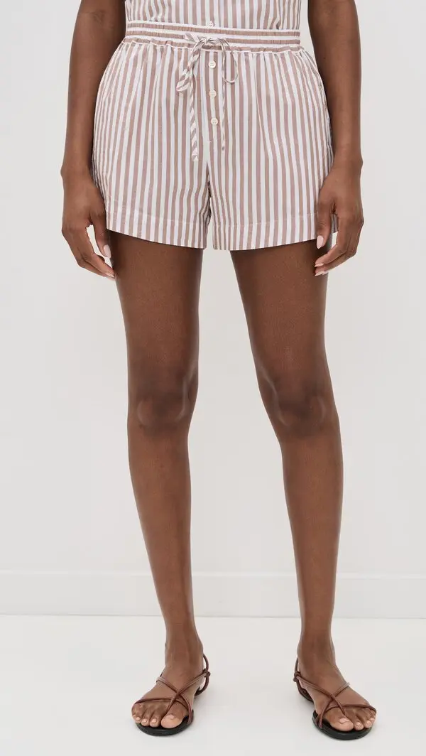 Xirena Tomer Striped Poplin Shorts