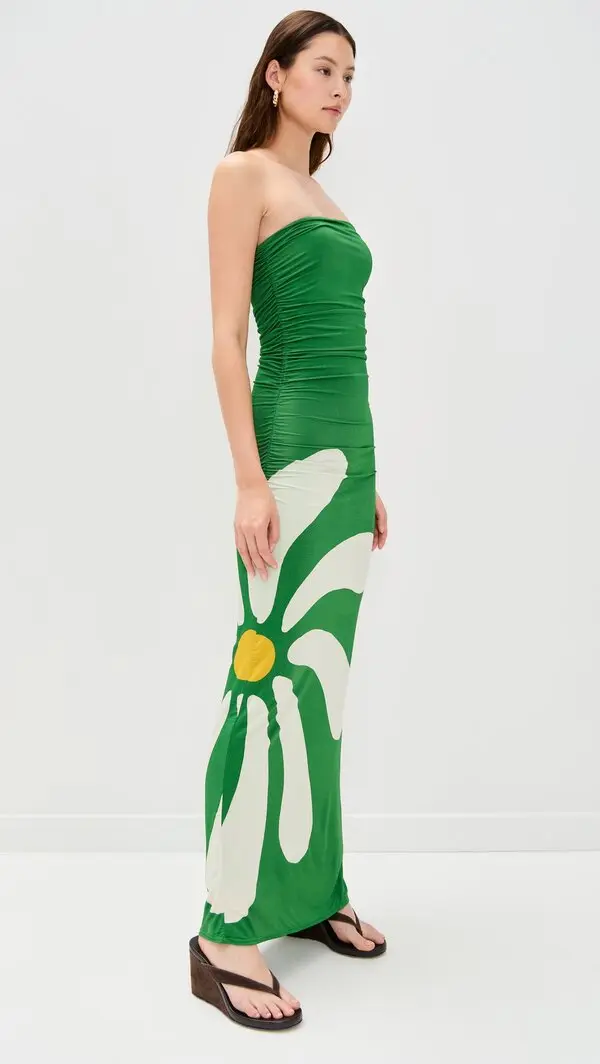 Cala De La Cruz Daphne Maxi Dress In Rivierajade - 40% Off | Editorialist