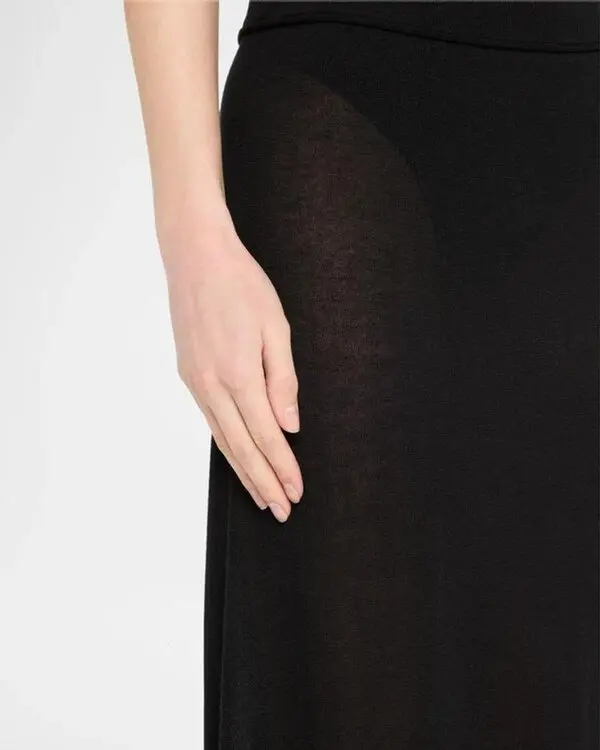TOTEME Sheer Knit Maxi Skirt - Black