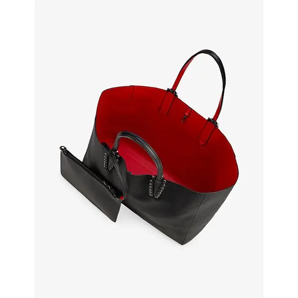 CHRISTIAN LOUBOUTIN Cabata Large Leather Tote - Black