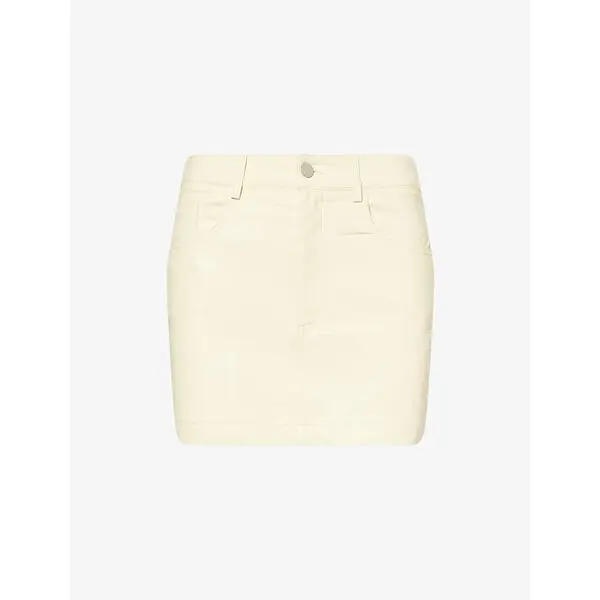AMY LYNN Vegan Leather Mini Skirt