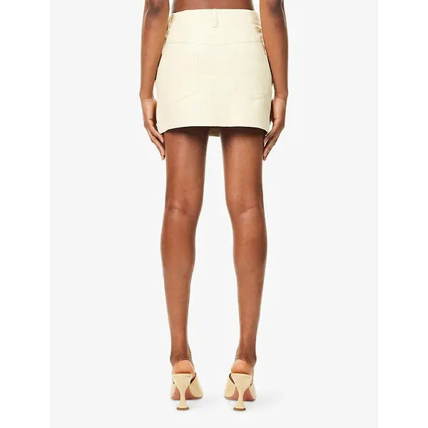 AMY LYNN Vegan Leather Mini Skirt