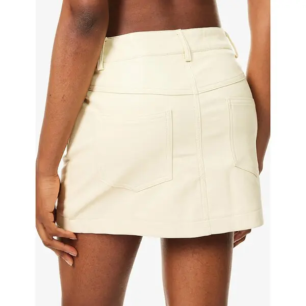 AMY LYNN Vegan Leather Mini Skirt