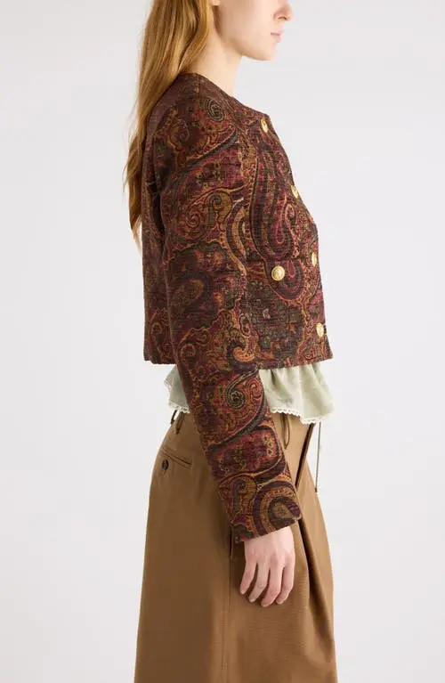 Chloé Paisley Tapestry Jacquard Jacket - Red Multi