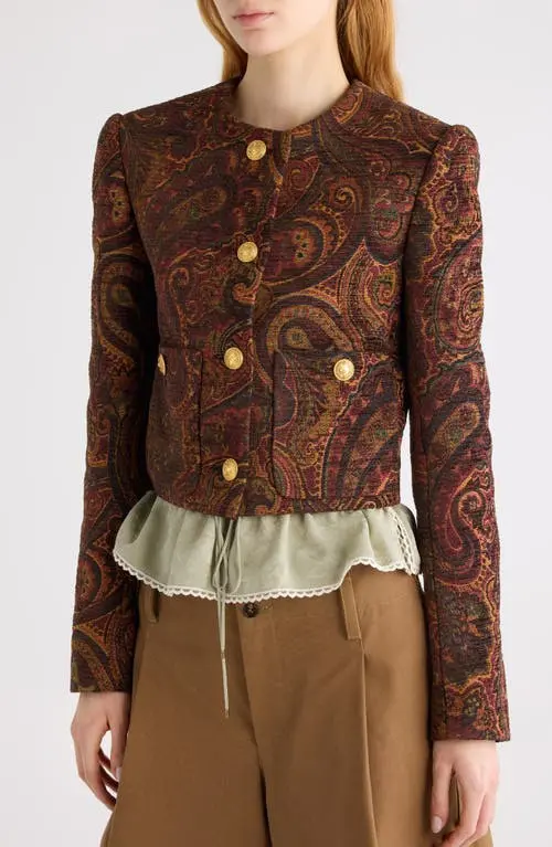 Chloé Paisley Tapestry Jacquard Jacket - Red Multi