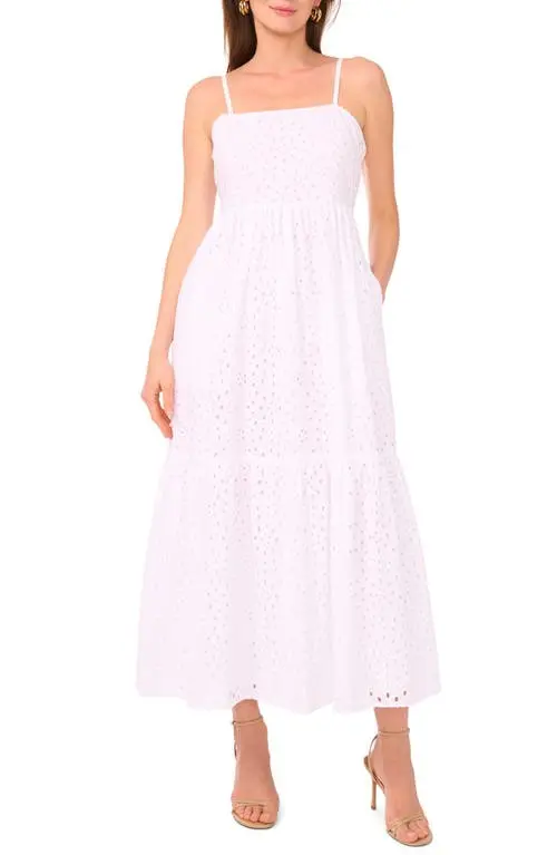 CECE DUPRAZ Eyelet Cotton Midi Sundress
