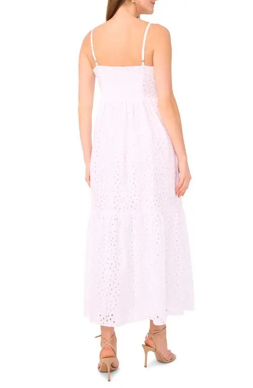 CECE DUPRAZ Eyelet Cotton Midi Sundress